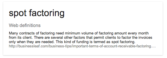 Spot Factoring | Single Invoice Finance | Business Factors